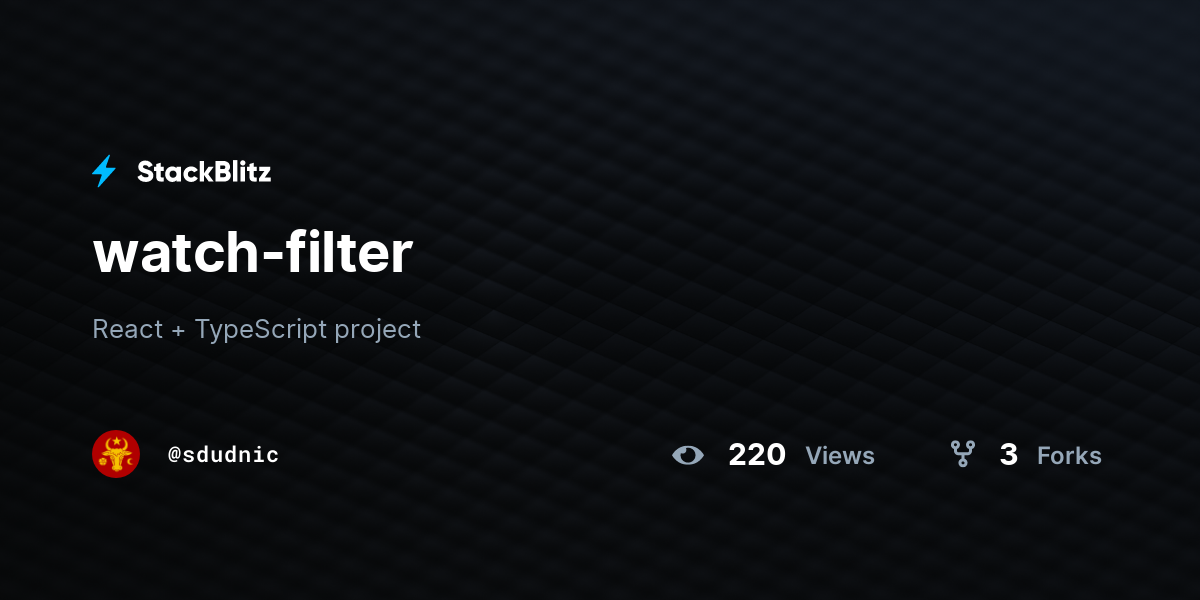 watch-filter - StackBlitz