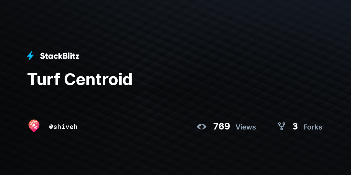 Turf Centroid - StackBlitz