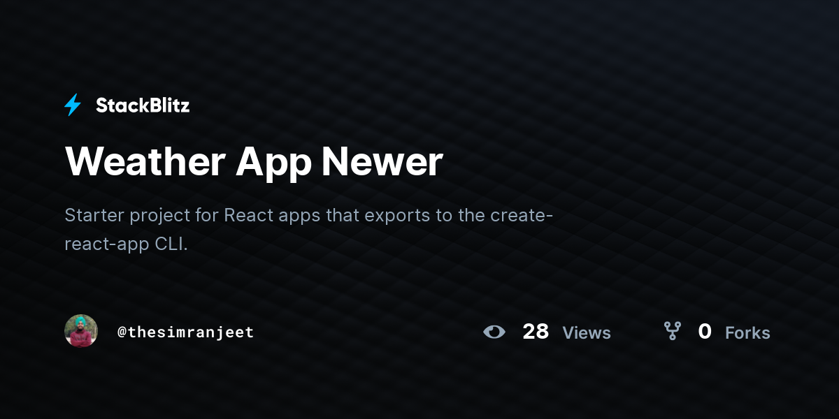 Weather App Newer - StackBlitz