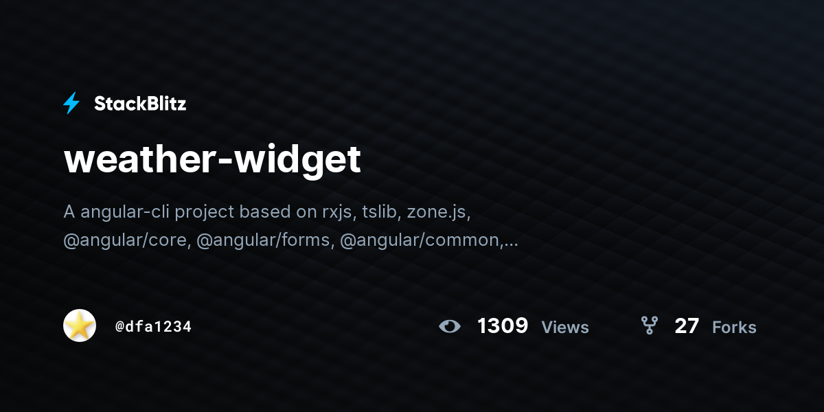 weather-widget - StackBlitz