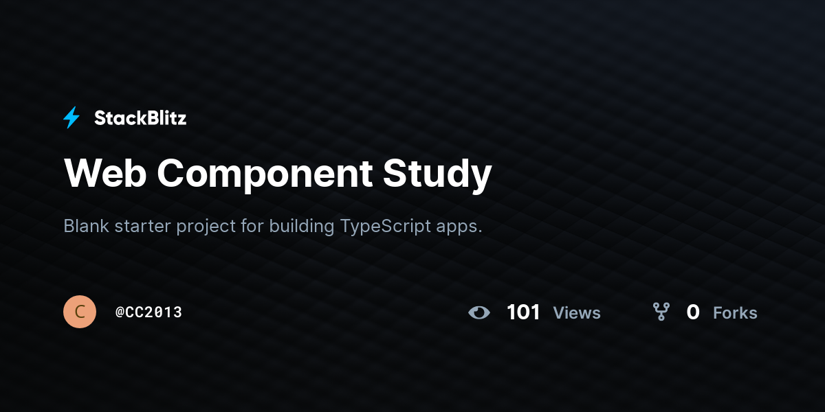 Web Component Study - StackBlitz
