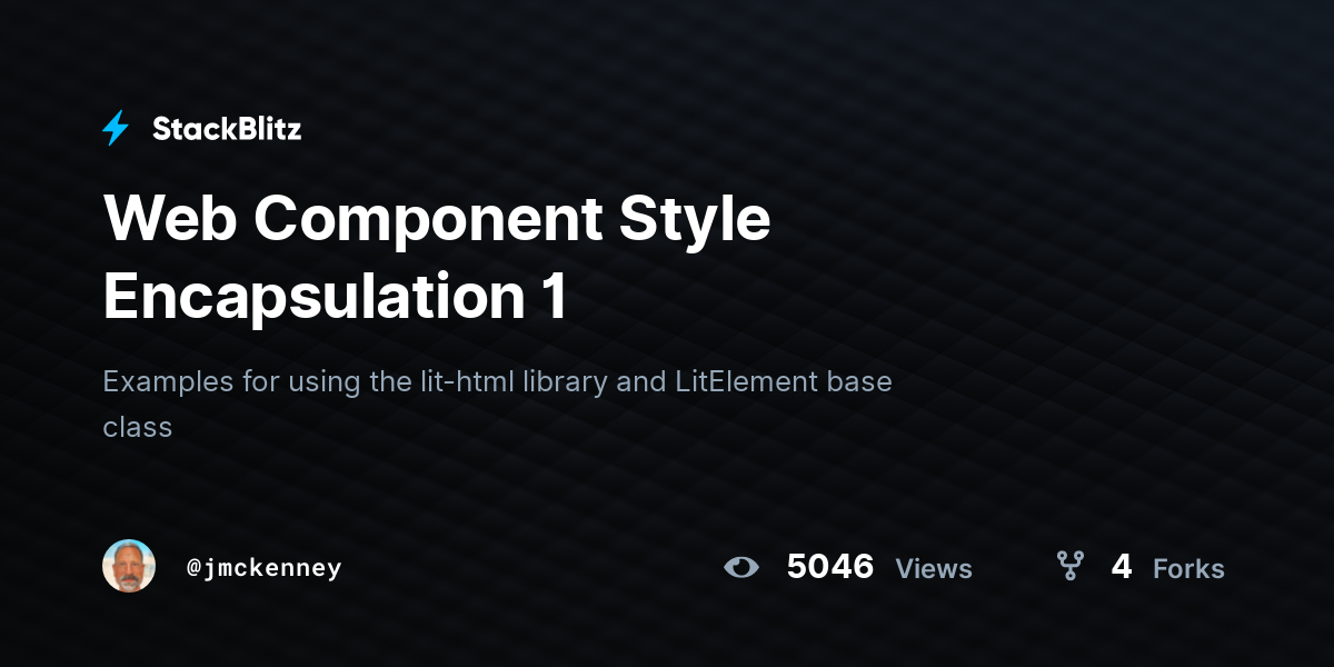 Web Component Style Encapsulation 1 - StackBlitz