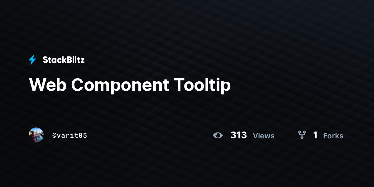 Web Component Tooltip - StackBlitz