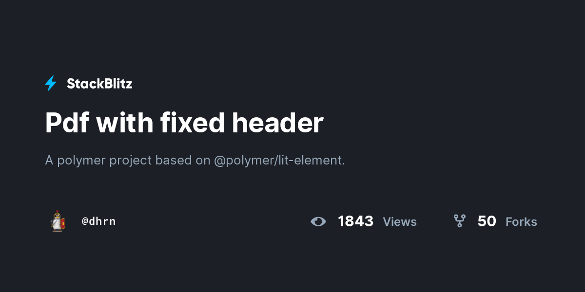 Pdf with fixed header - StackBlitz