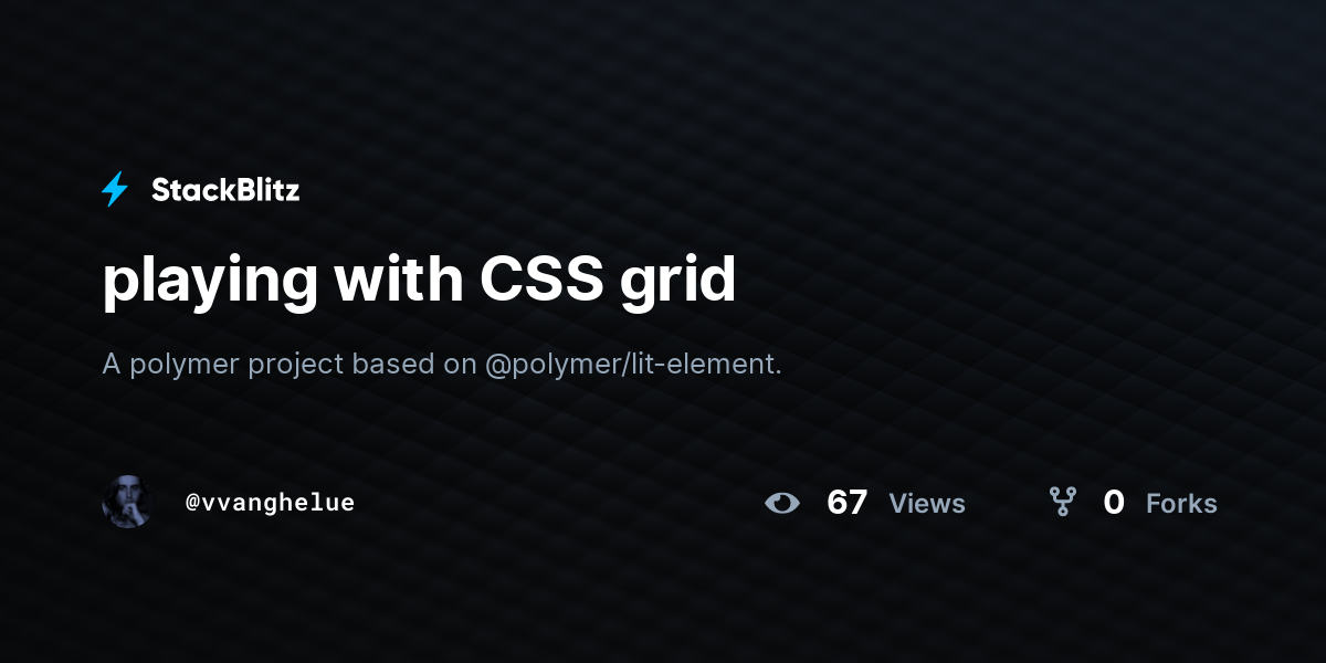playing with CSS grid - StackBlitz