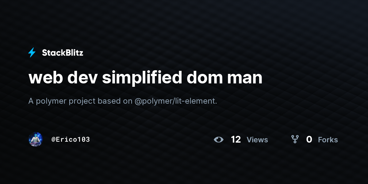 web dev simplified dom man - StackBlitz