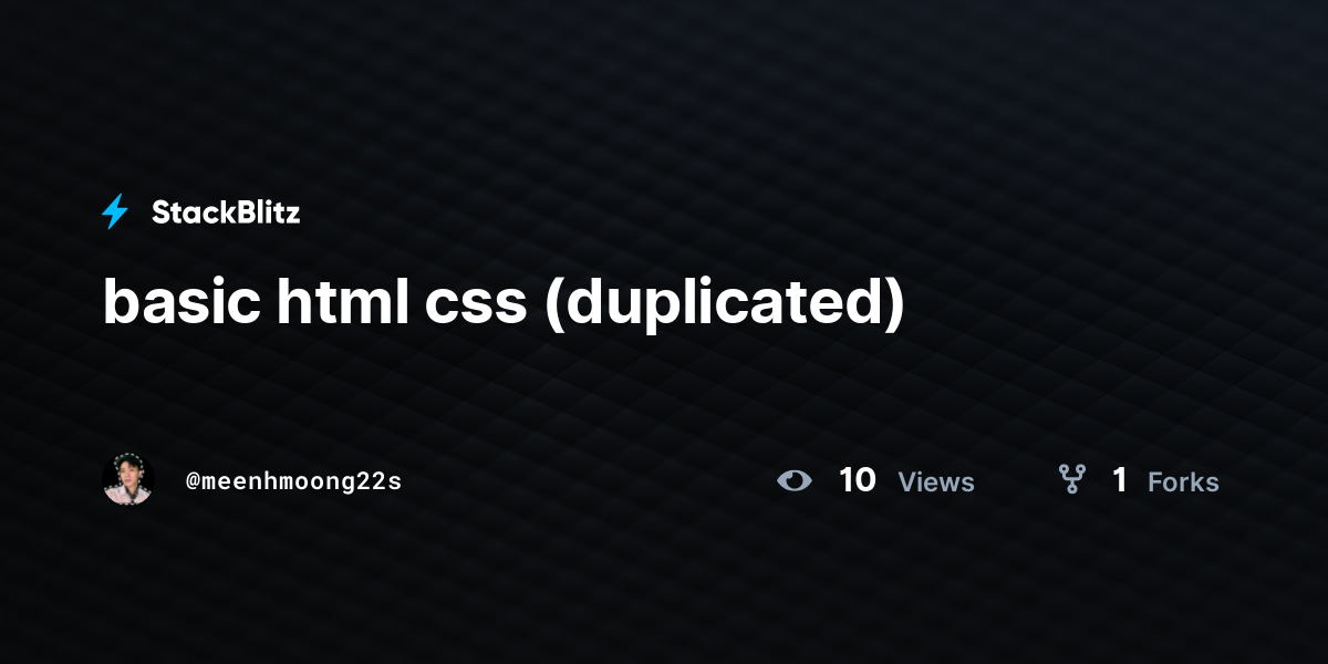 basic html css (duplicated) - StackBlitz