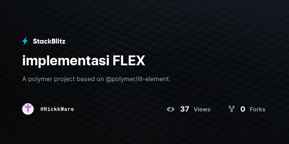 implementasi FLEX - StackBlitz