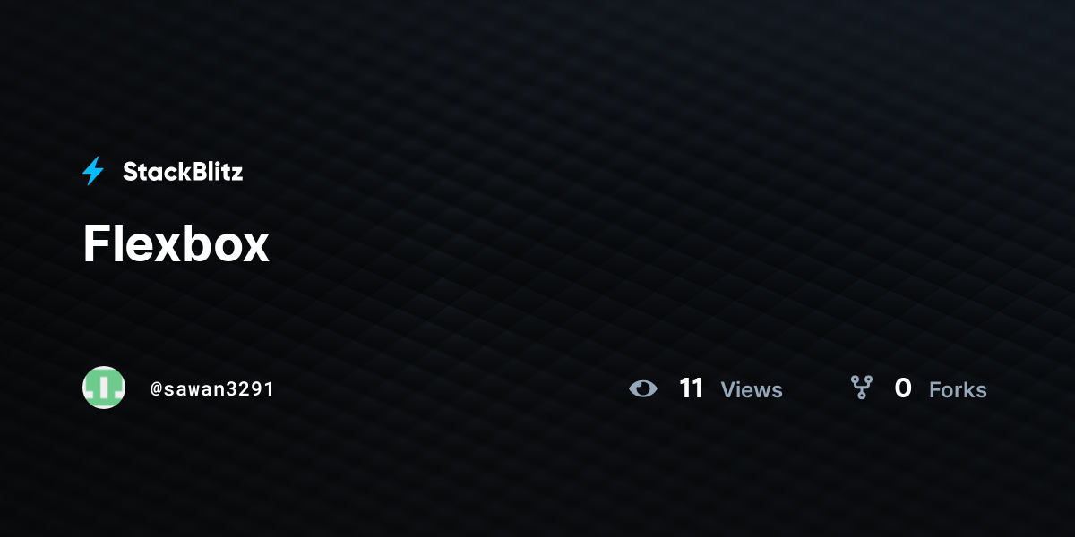 Flexbox - StackBlitz