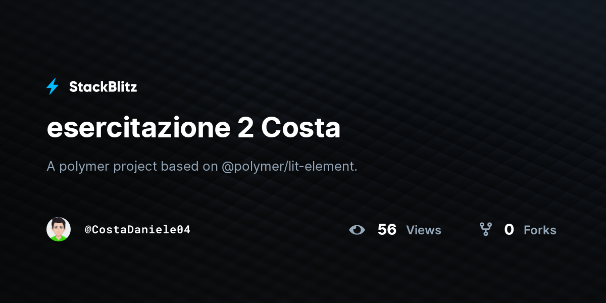 esercitazione 2 Costa - StackBlitz