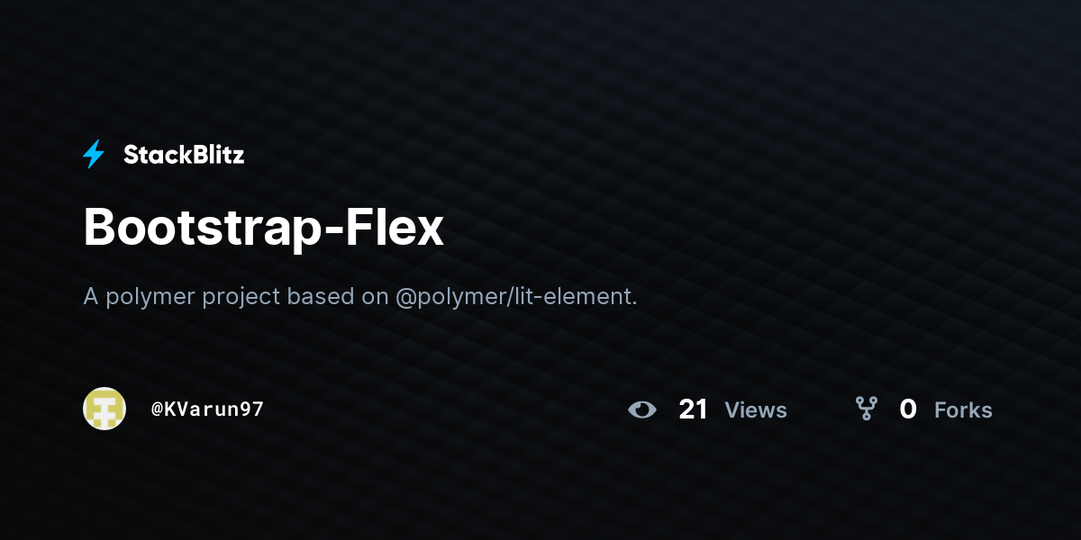 Bootstrap-Flex - StackBlitz