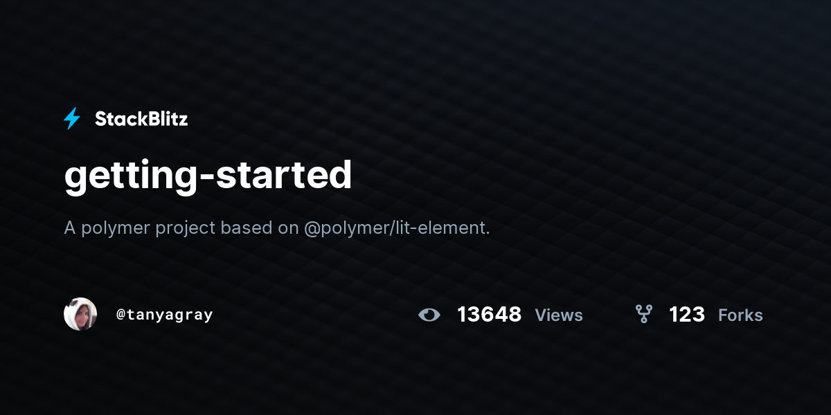 getting-started - StackBlitz