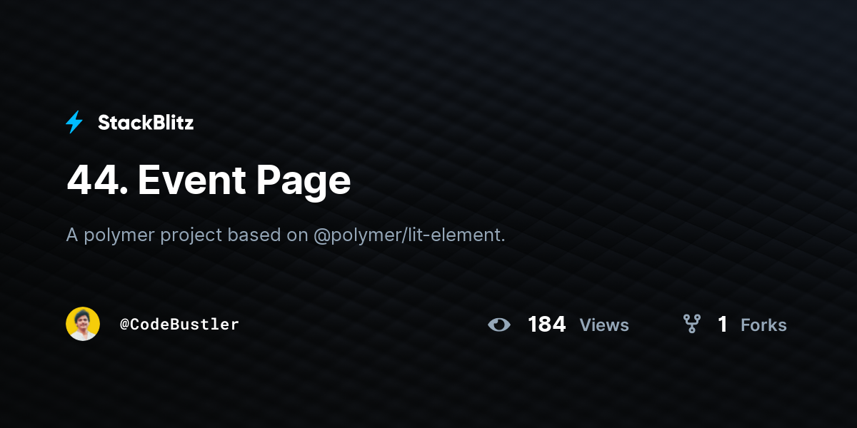 44. Event Page - StackBlitz