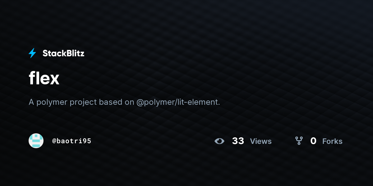 flex - StackBlitz