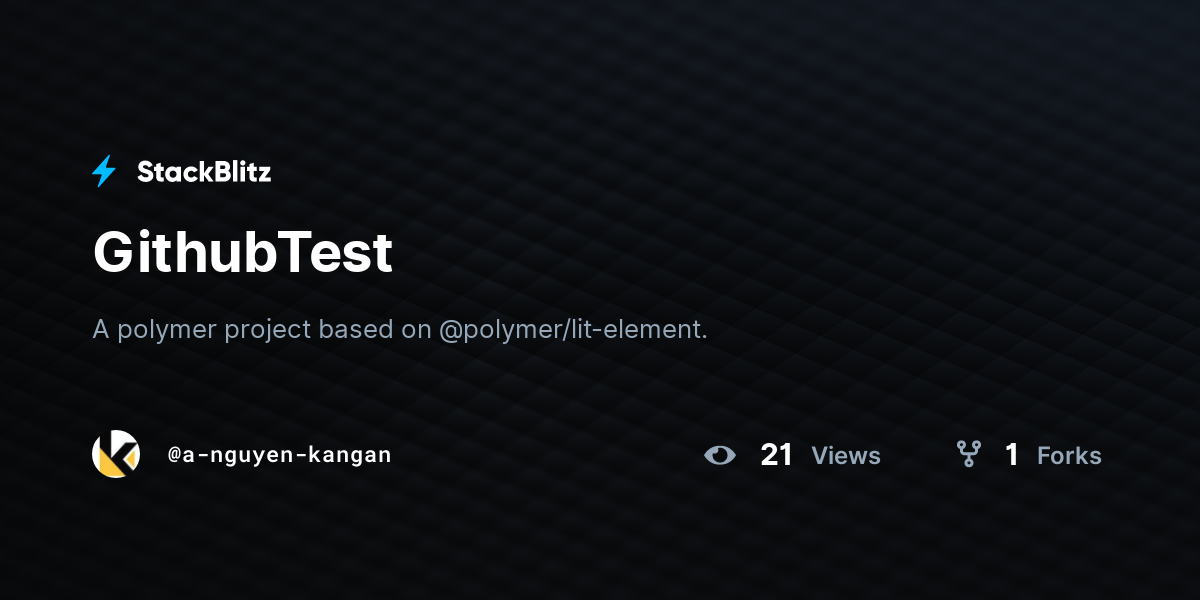 Githubtest Stackblitz