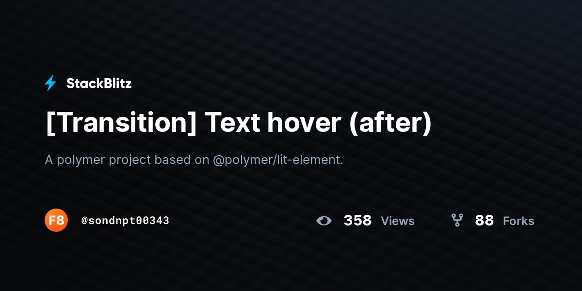 [Transition] Text hover (after) - StackBlitz