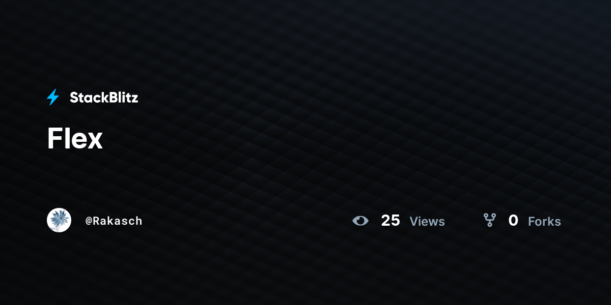Flex - StackBlitz