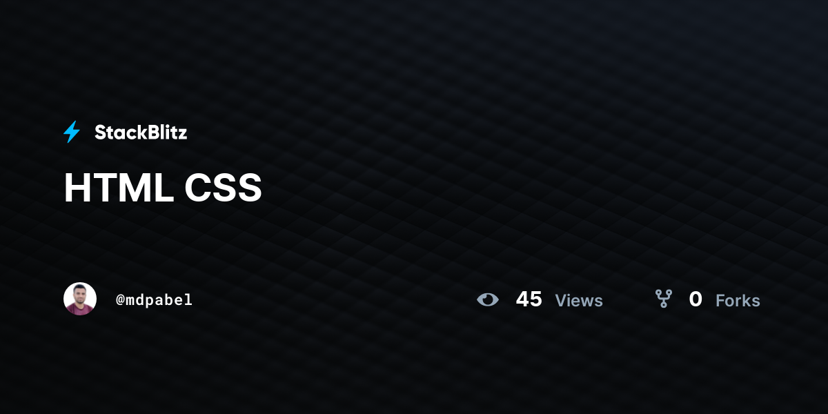 Html Css Stackblitz