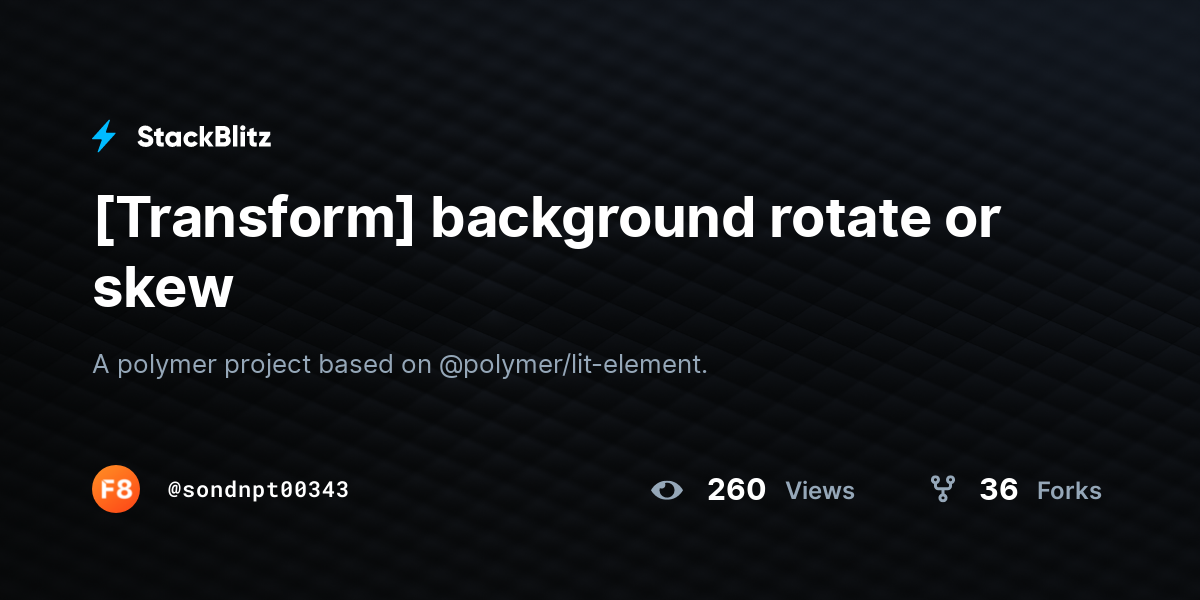 [Transform] background rotate or skew - StackBlitz