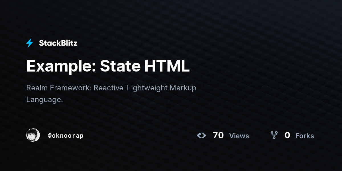 Example: State HTML - StackBlitz