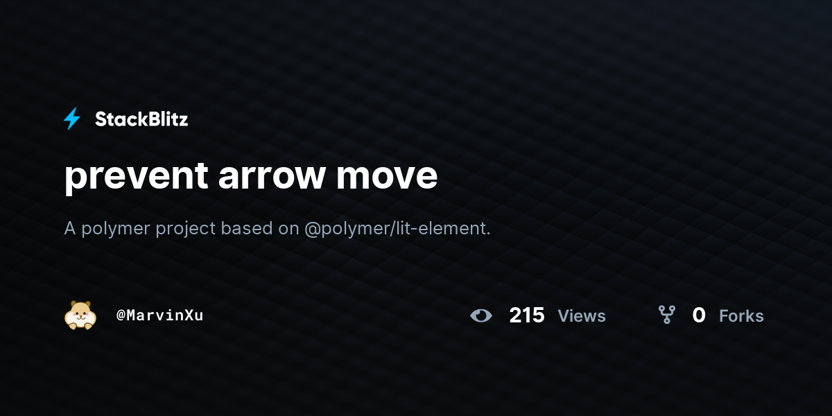 prevent arrow move - StackBlitz