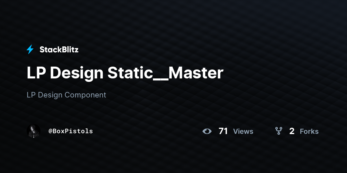 LP Design Static__Master - StackBlitz