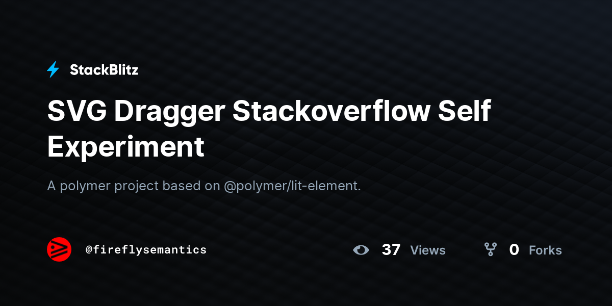SVG Dragger Stackoverflow Self Experiment - StackBlitz