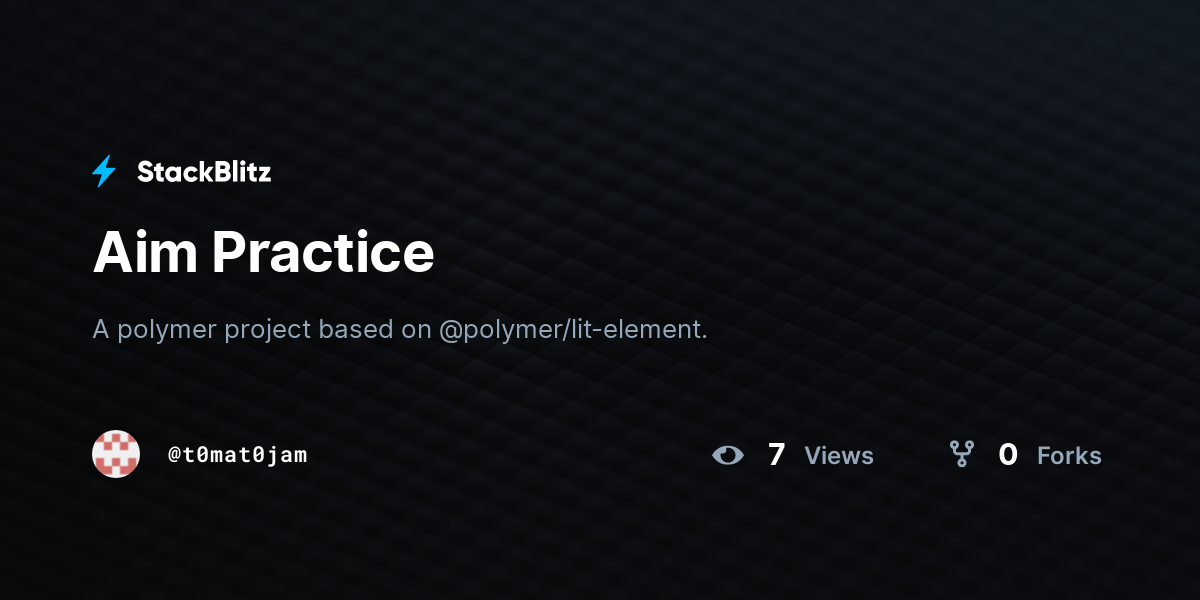 Aim Practice - StackBlitz