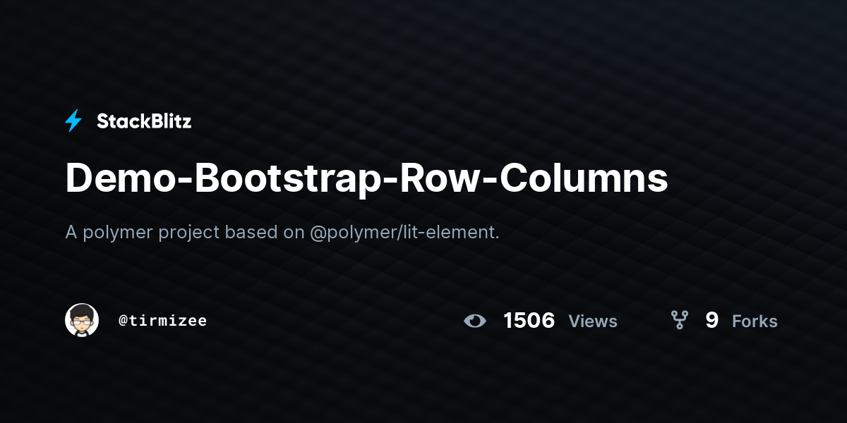 Demo-Bootstrap-Row-Columns - StackBlitz