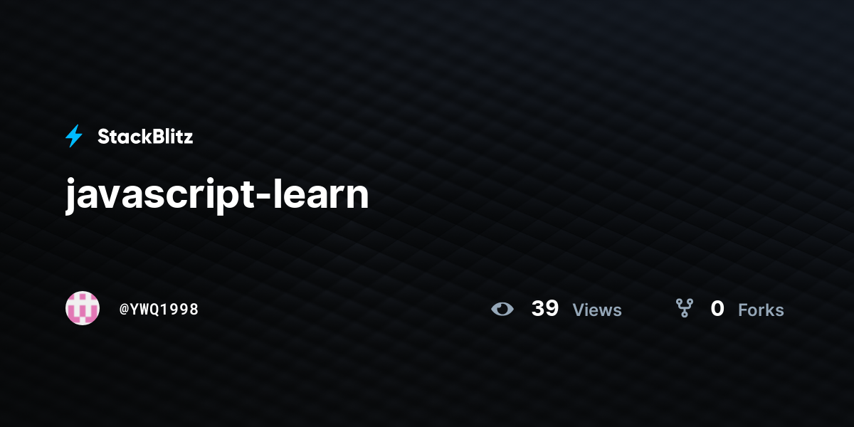 javascript-learn - StackBlitz