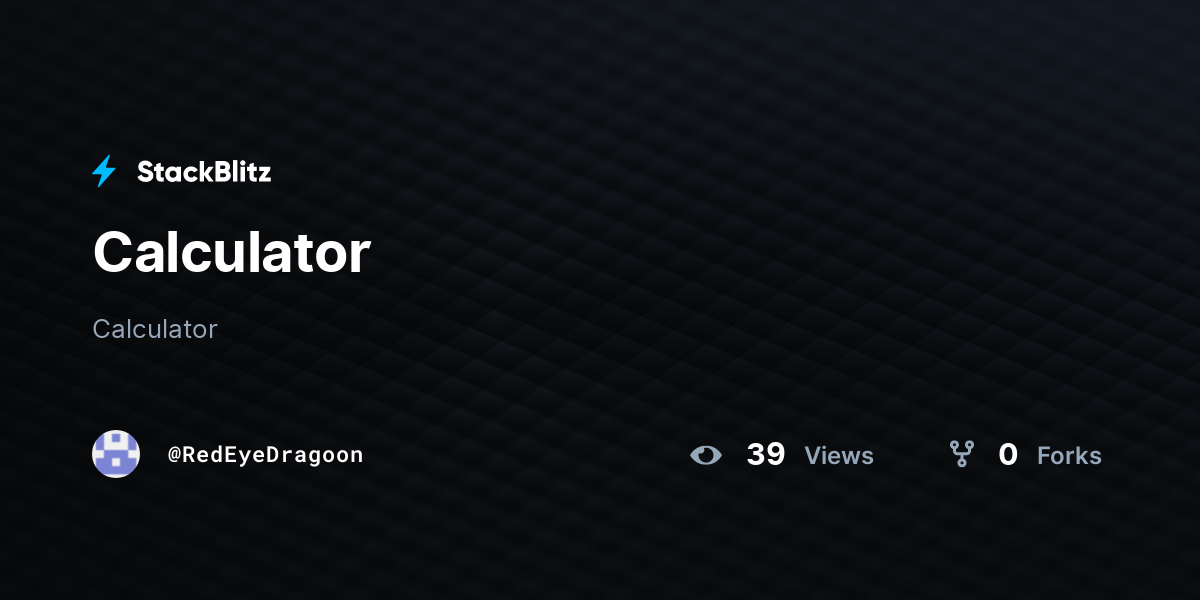 Calculator - StackBlitz