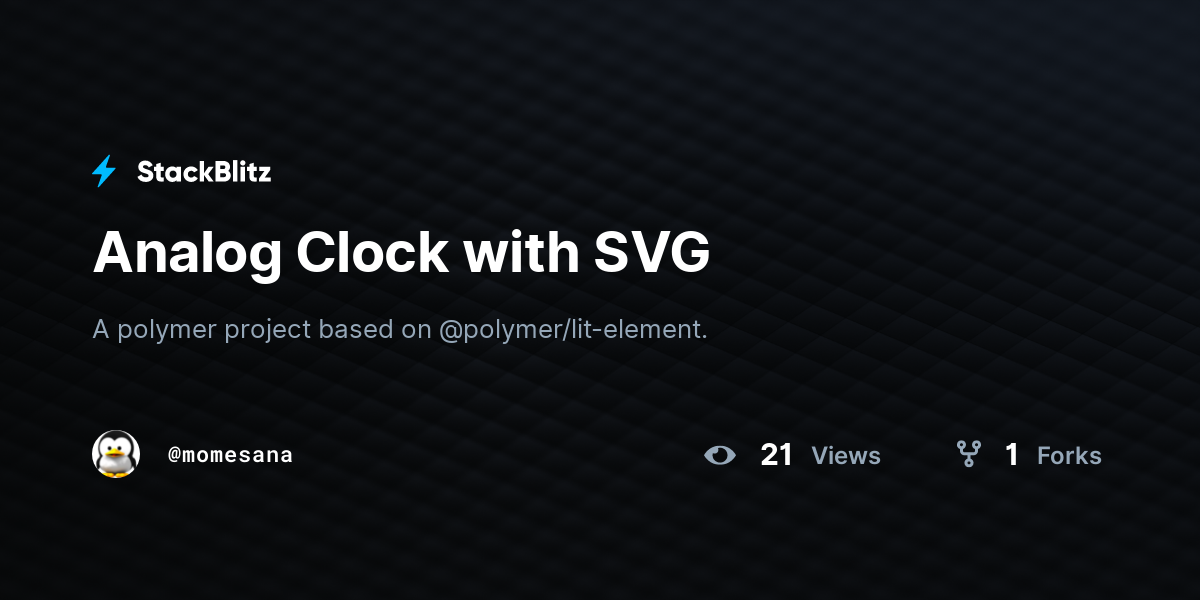 Analog Clock with SVG - StackBlitz