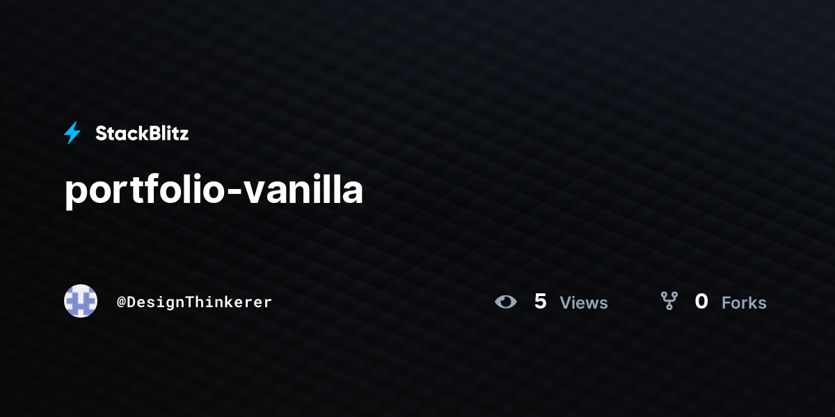 portfolio-vanilla - StackBlitz