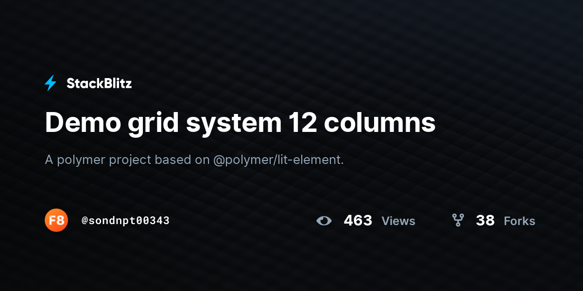 Demo grid system 12 columns - StackBlitz