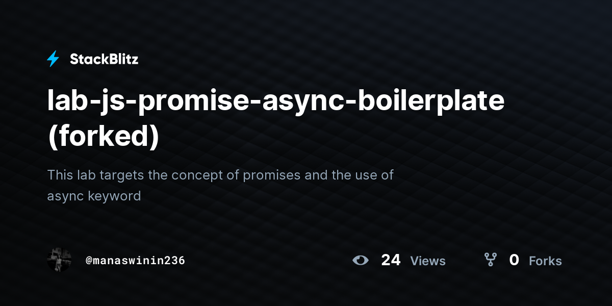 lab-js-promise-async-boilerplate (forked) - StackBlitz