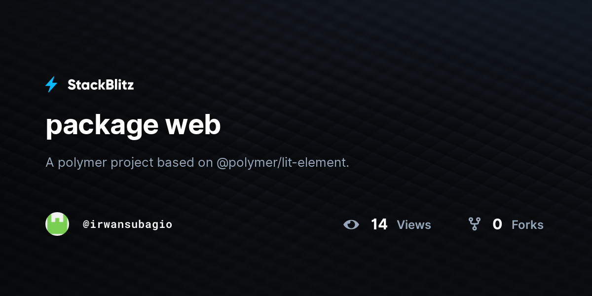 package web - StackBlitz