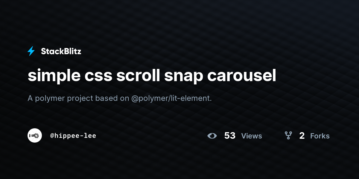 simple css scroll snap carousel - StackBlitz