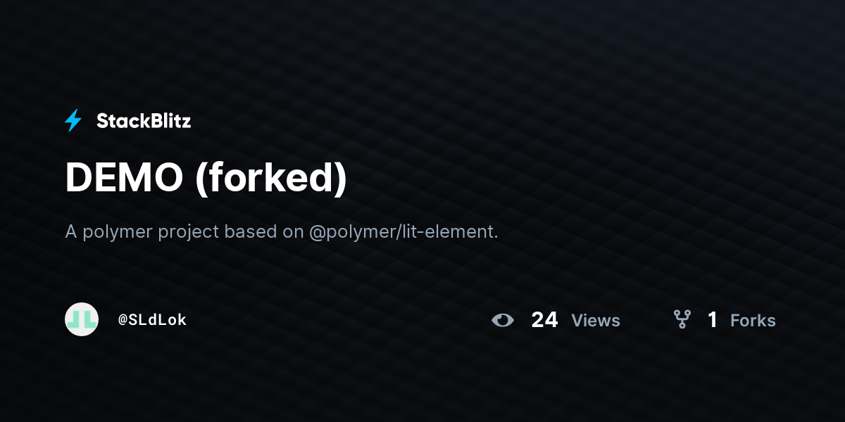 DEMO (forked) - StackBlitz