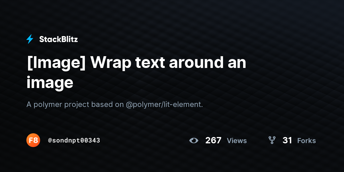 [Image] Wrap text around an image - StackBlitz