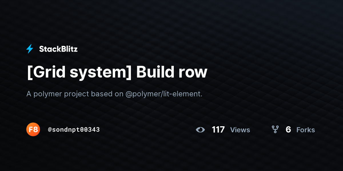 [Grid system] Build row - StackBlitz