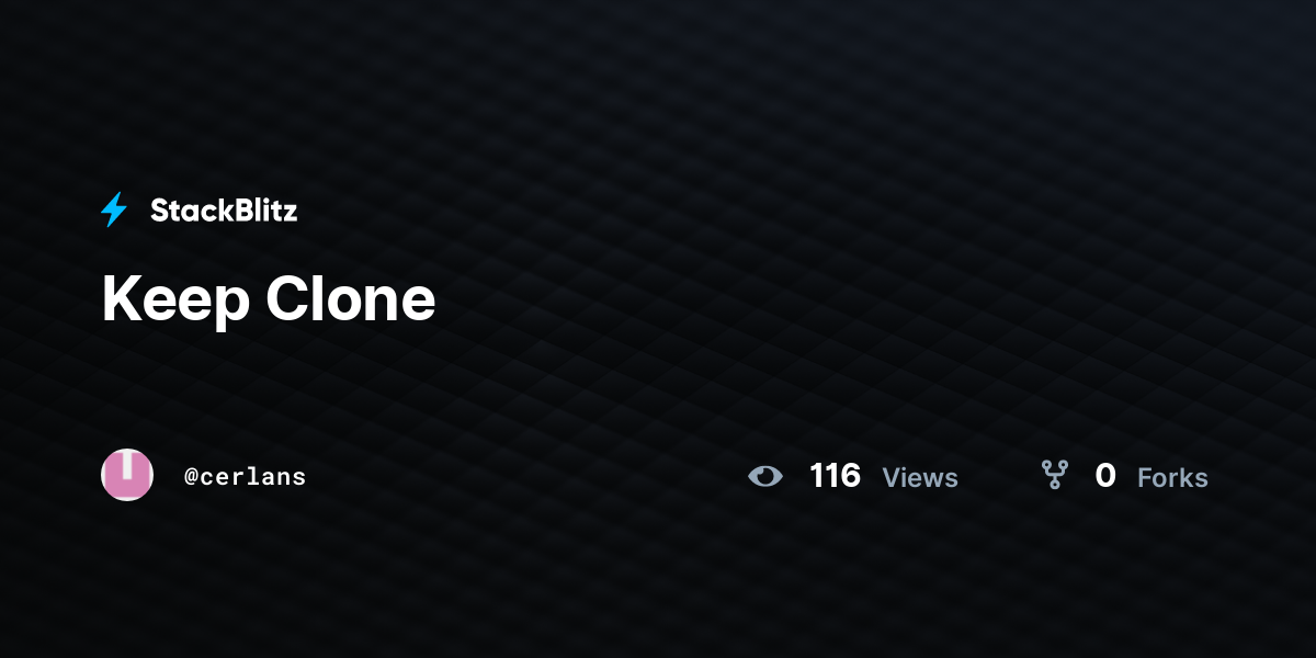 Keep Clone - StackBlitz