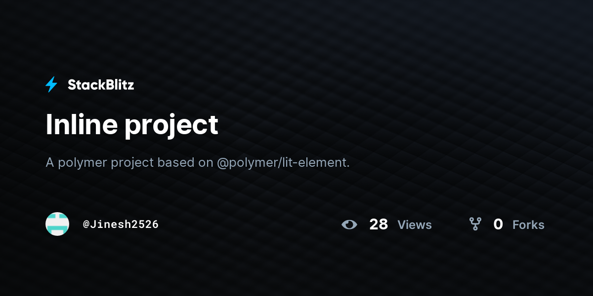 Inline project - StackBlitz