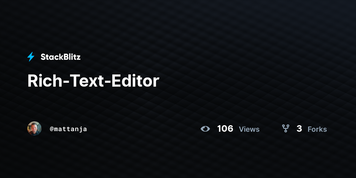 Rich-Text-Editor - StackBlitz