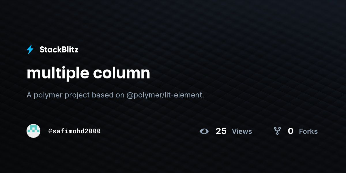multiple column - StackBlitz