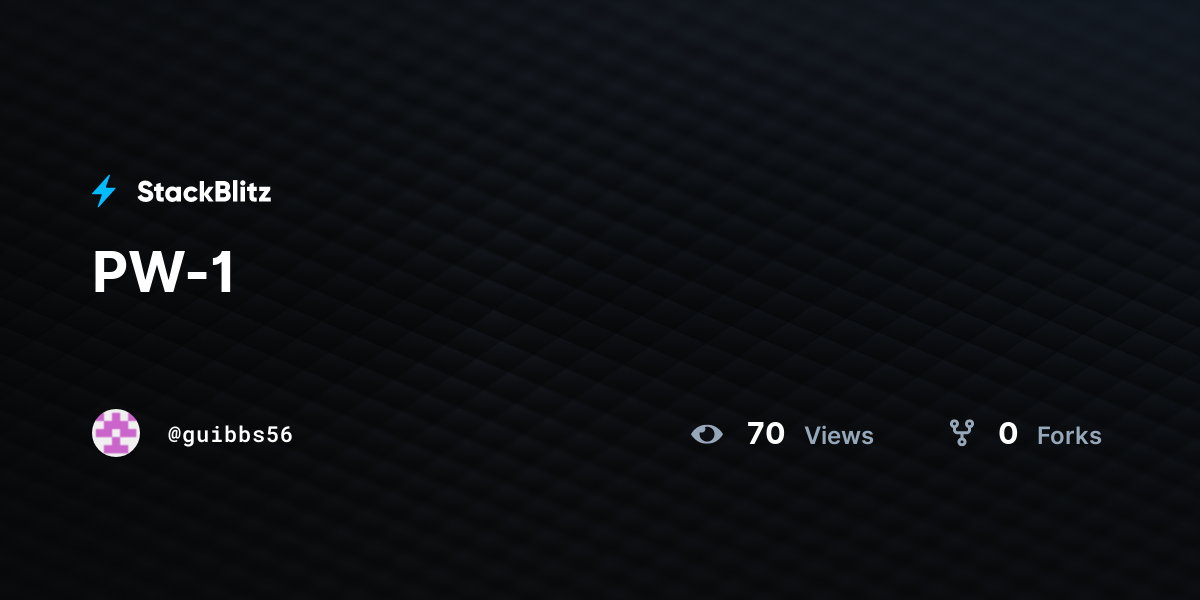 PW-1 - StackBlitz