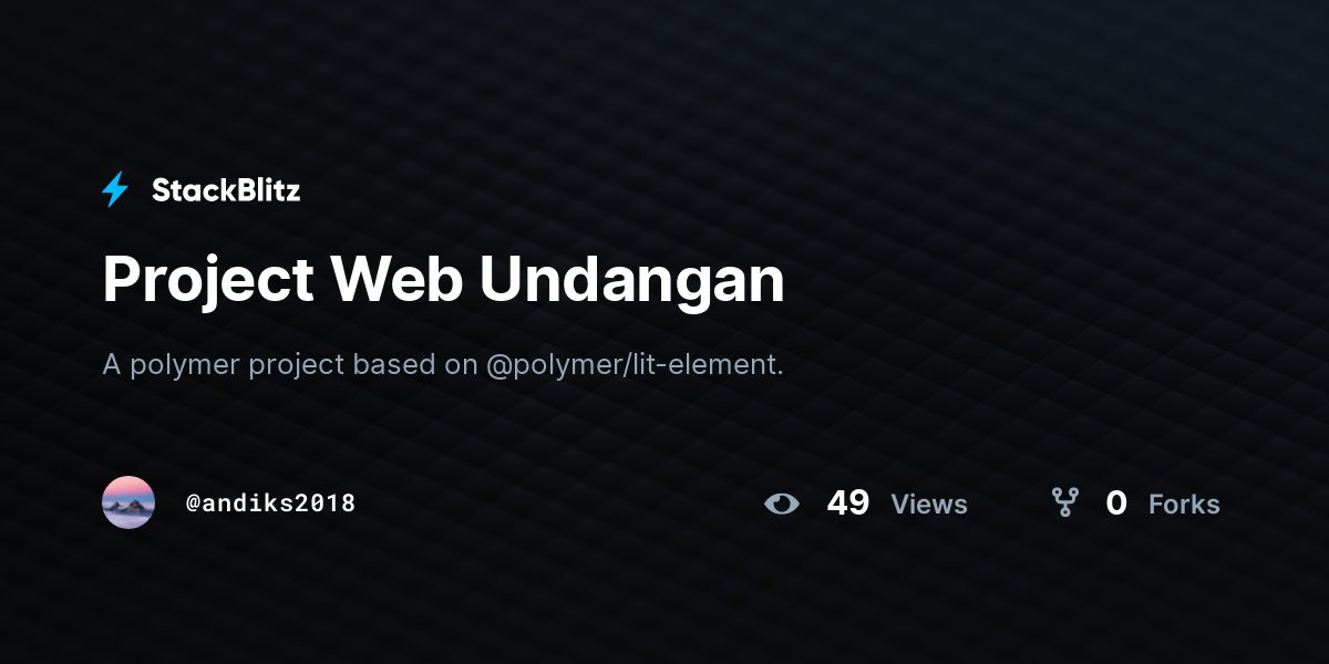 Project Web Undangan - StackBlitz
