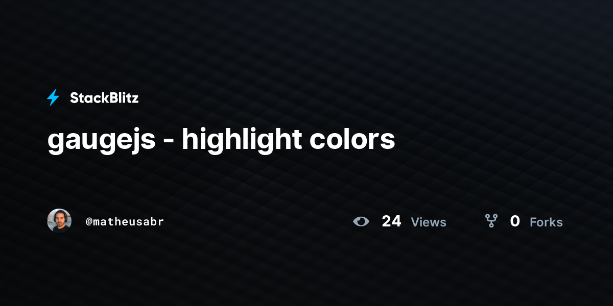 gaugejs - highlight colors - StackBlitz