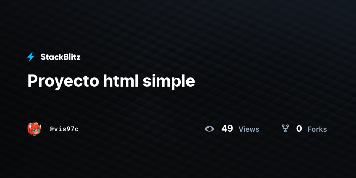 Proyecto html simple - StackBlitz