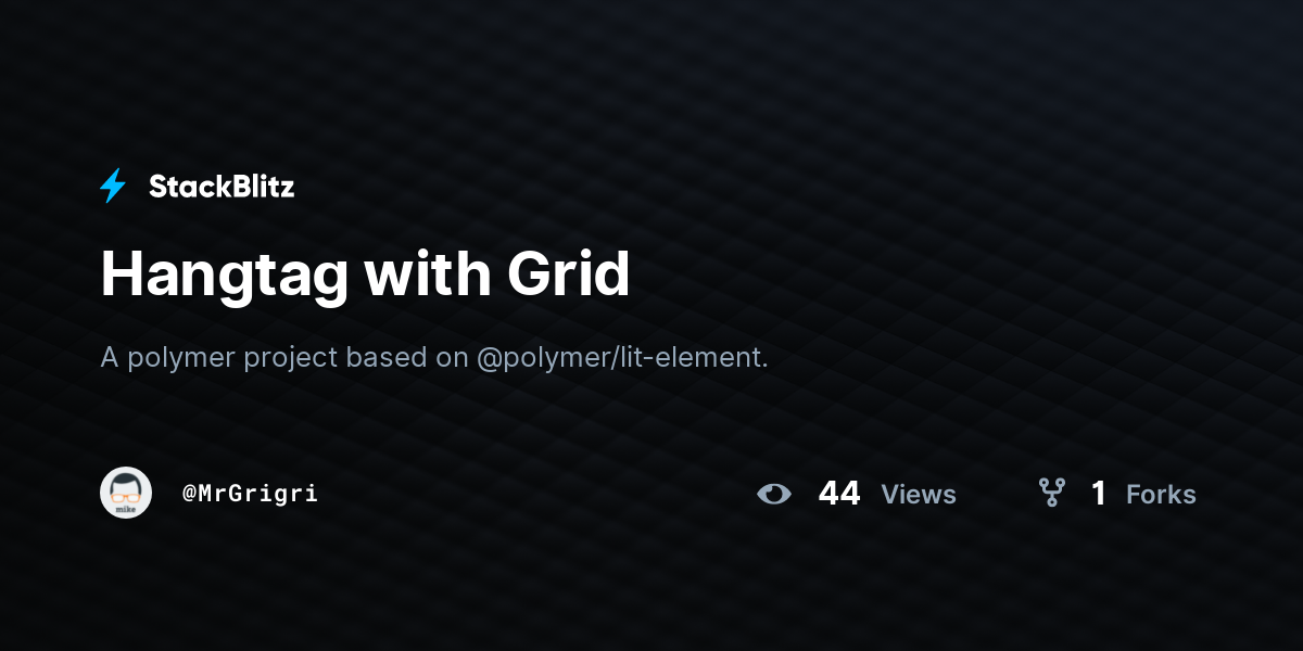 Hangtag with Grid - StackBlitz