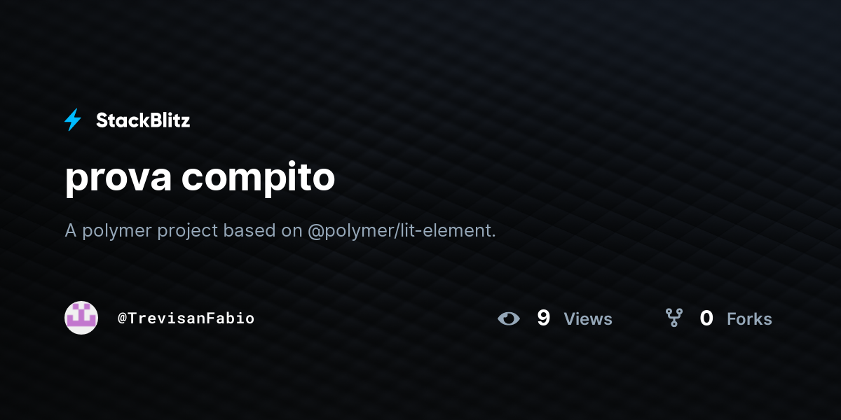 prova compito - StackBlitz